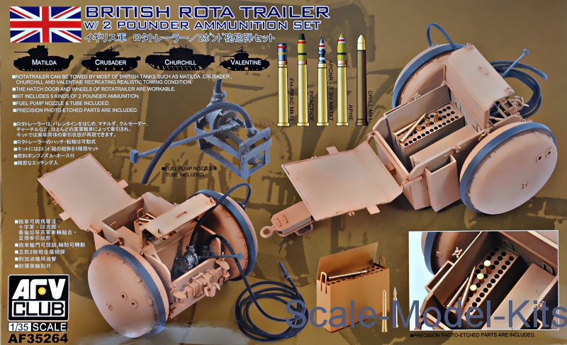 AFV-Club - WW2 British Rota trailer W/2 pounder ammunition set ...