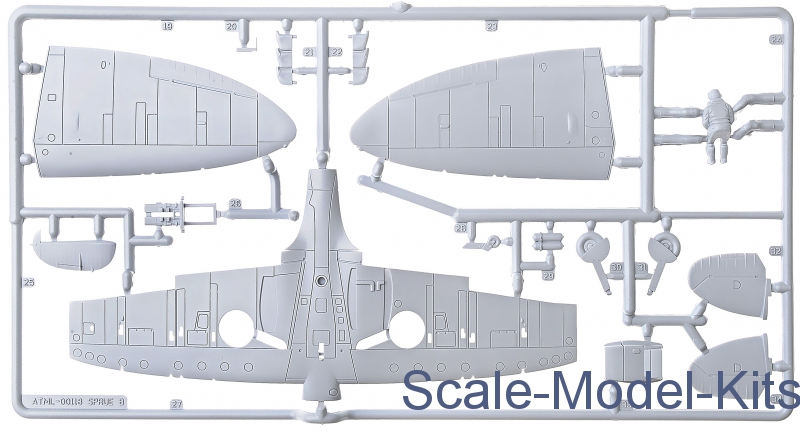 Airfix - Supermarine Spitfire Mk1a - plastic scale model kit in 1:72 scale (AIR01071A)//Scale ...