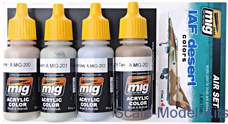 MIG (AMMO) - Smart set: IAF Desert colors A-MIG-7200 - plastic scale ...