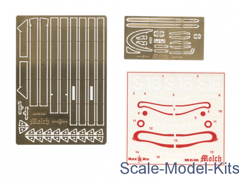 Micro Mir - German midget submarine "Molch" - plastic scale model kit ...