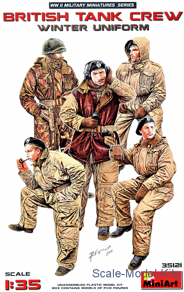 MiniArt - British tank crew, (winter uniform) - plastic scale model kit ...