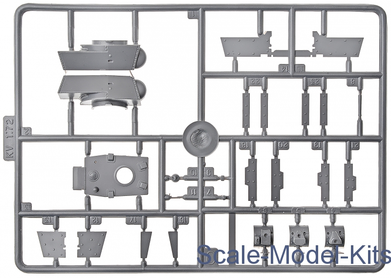 KV-1 WWII Soviet heavy tank-PST plastic scale model kit in 1:72 scale ...