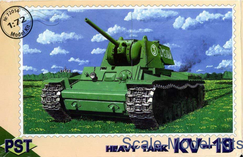 KV-1B WWII Soviet heavy tank-PST plastic scale model kit in 1:72 scale ...