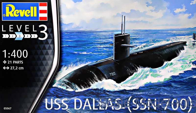 Revell - USS Dallas (SSN-700) - plastic scale model kit in 1:400 scale ...