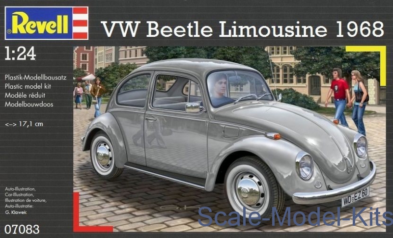 Revell - VW Beetle Limousine 1968 - plastic scale model kit in 1:24 ...