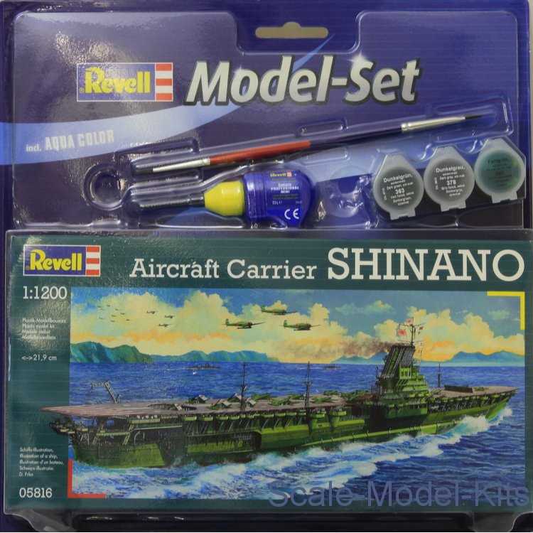 Revell - Model Set Aircraft Carrier Shinano - plastic scale model kit ...