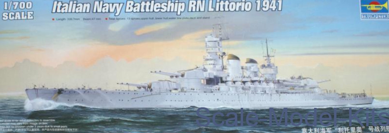 Trumpeter - RN Littorio, 1941 - plastic scale model kit in 1:700 scale ...